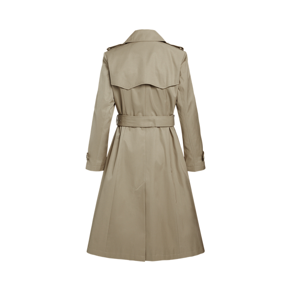 Double-Breasted Cotton-Blend Trench Coat