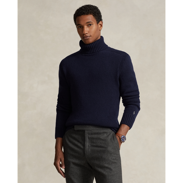 Wool-Cashmere Roll Neck Jumper for Men | Ralph Lauren® UK