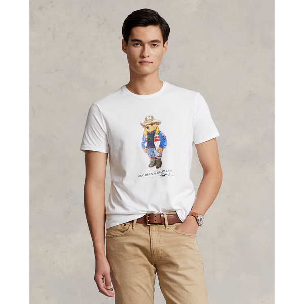 Custom Slim Fit Polo Bear Jersey T-Shirt for Men | Ralph Lauren® UK