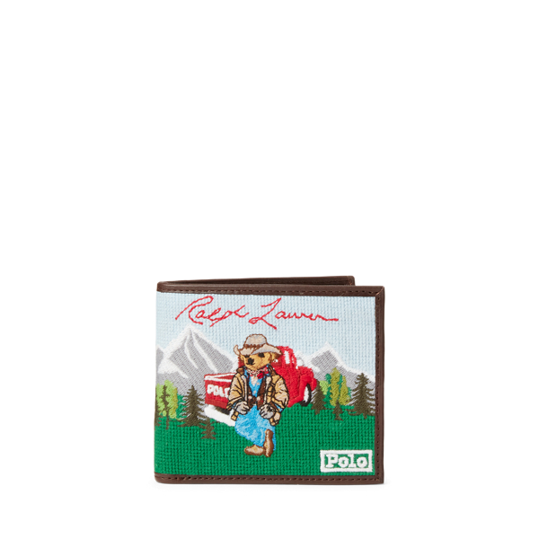 Polo Bear Western Needlepoint Wallet for Men | Ralph Lauren® UK