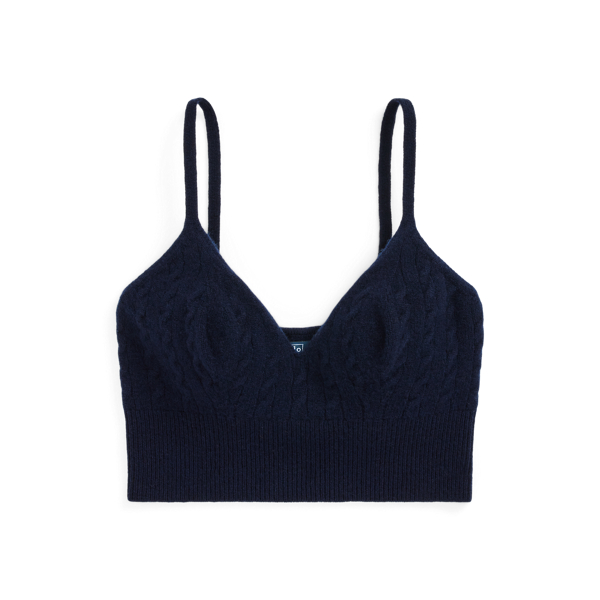 Cable-Knit Wool-Cashmere Bralette | Ralph Lauren® Australia