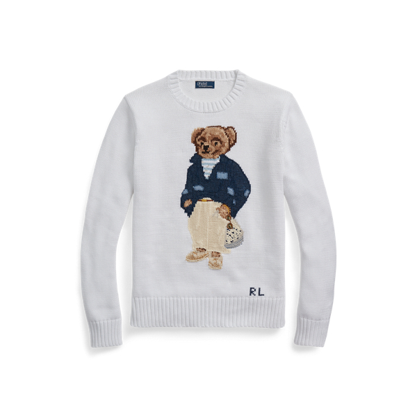 Baumwollpullover mit Polo Bear für Damen | Ralph Lauren® DE