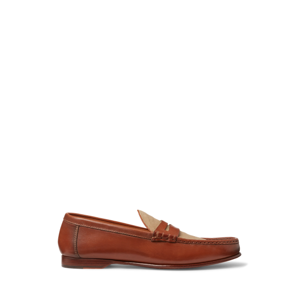 Penny loafer Chalmers in vitello e tela da uomo | Ralph Lauren® IT