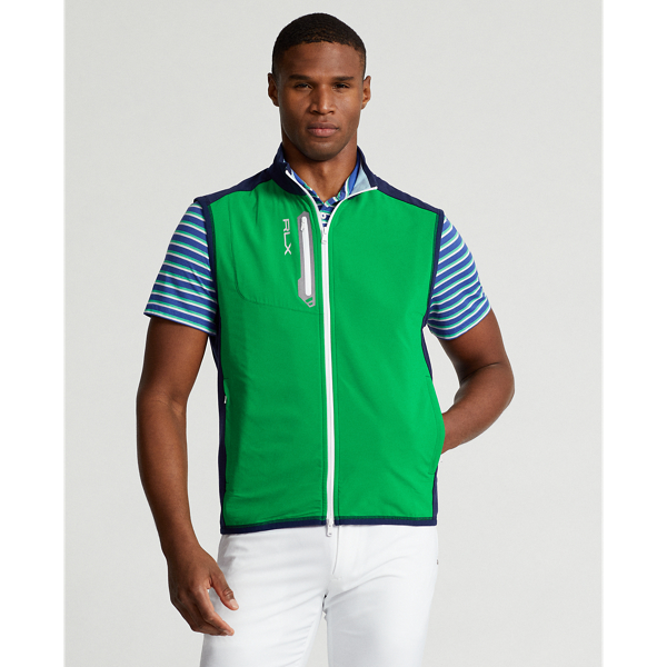 Refined Navy/Cruise Green Paneled Stretch Terry Vest RLX Golf 1