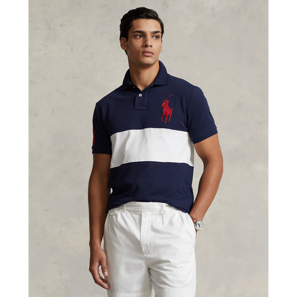 Custom Slim Fit Big Pony Mesh Polo Shirt | Ralph Lauren® Australia