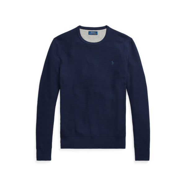 Pull à col rond en coton texturé pour homme | Ralph Lauren® CH