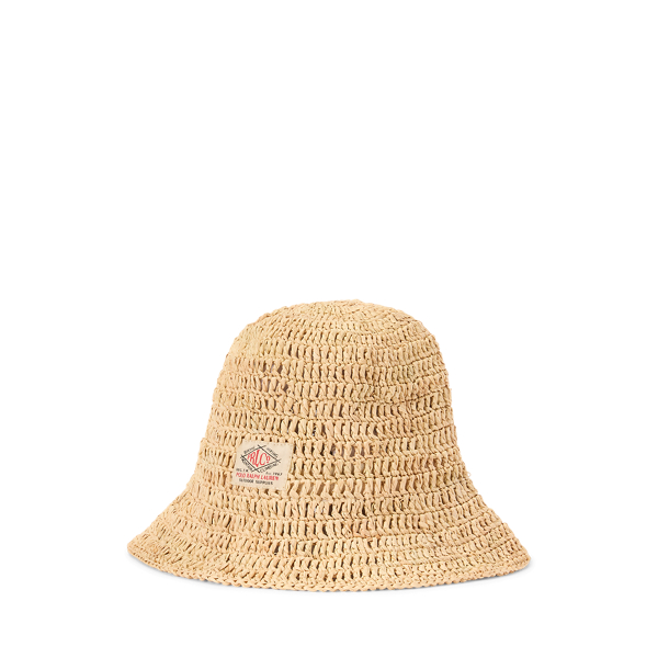 Natural Raffia Bucket Hat Polo Ralph Lauren 1
