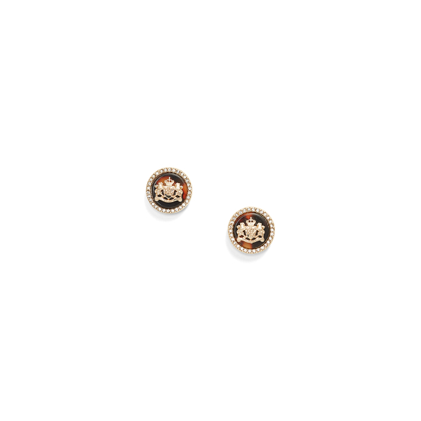 Tortoiseshell Crest Earrings for Women | Ralph Lauren® UK
