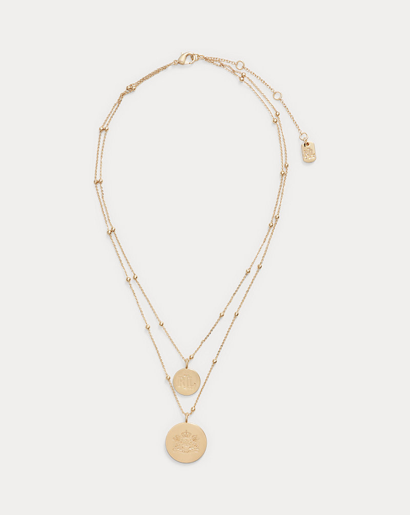 Goldfarbene mehrreihige Kette mit Logo für Damen | Ralph Lauren® DE Goldfarbene mehrreihige Kette mit Logo für Damen | Ralph Lauren® DE