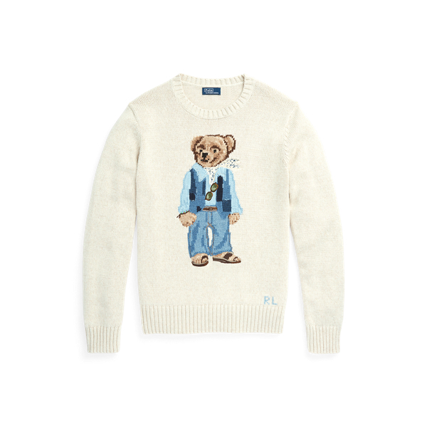 Baumwollpullover mit Polo Bear für Damen | Ralph Lauren® DE