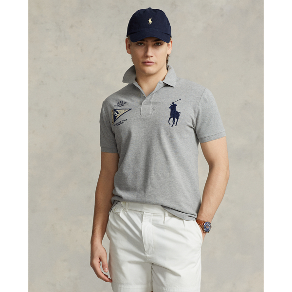 Custom Slim Fit Big Pony Mesh Polo Shirt for Men | Ralph Lauren® NL