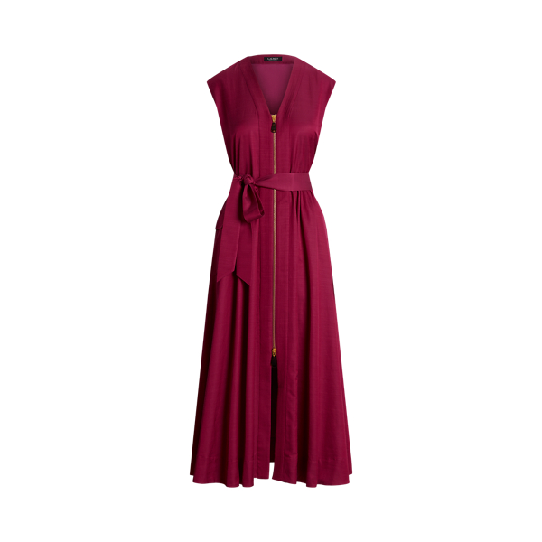 Belted Shantung Cap-Sleeve Dress for Women | Ralph Lauren® UK