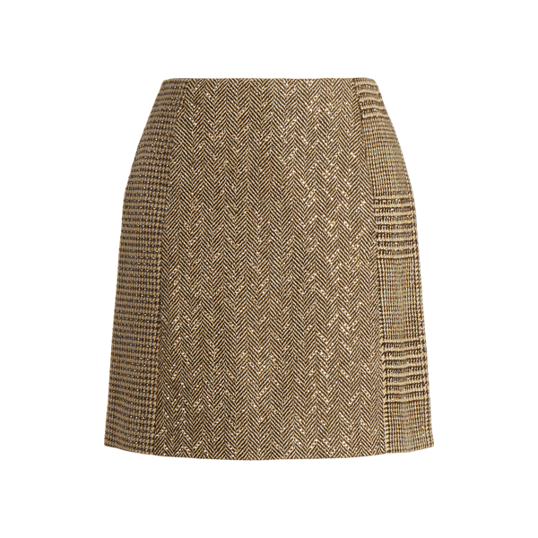Carreen Patchwork Tweed Skirt