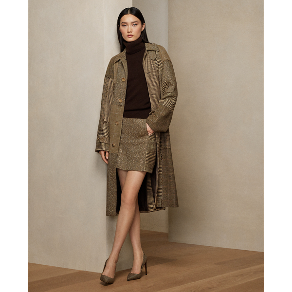 Teegan tweed jas met patchwork voor dames | Ralph Lauren® BE