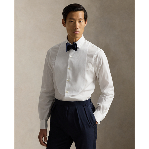 Custom Fit French Cuff Tuxedo Shirt for Men | Ralph Lauren® UK