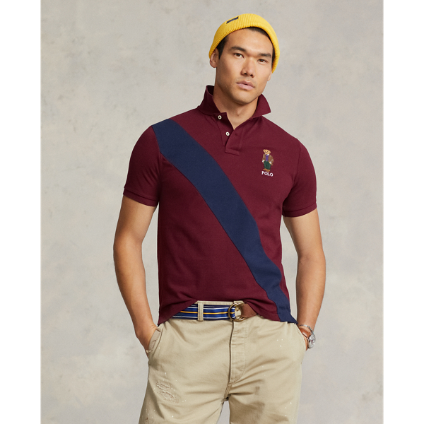 Custom slim fit Polo-shirt met Polo Bear voor heren | Ralph Lauren® NL