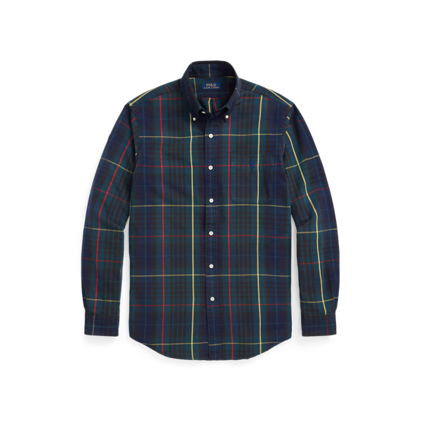 Classic Fit Plaid Oxford Shirt