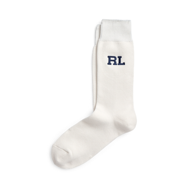 Monogram Cotton-Blend Crew Socks | Ralph Lauren® Australia