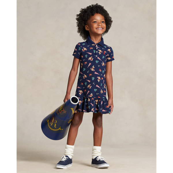 Polo Bear Cotton Mesh Polo Dress | Ralph Lauren® Australia