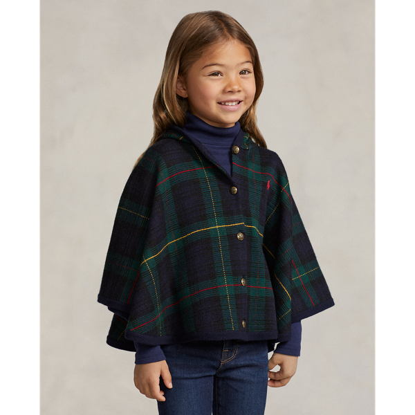 Plaid Wool Hooded Poncho | Ralph Lauren® Australia