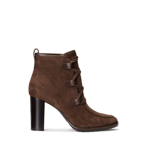 Women's Mabel Leather-Trim Suede Bootie | Ralph Lauren