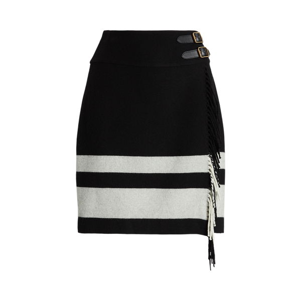 Two-Tone Fringe-Trim Miniskirt | Ralph Lauren® Australia