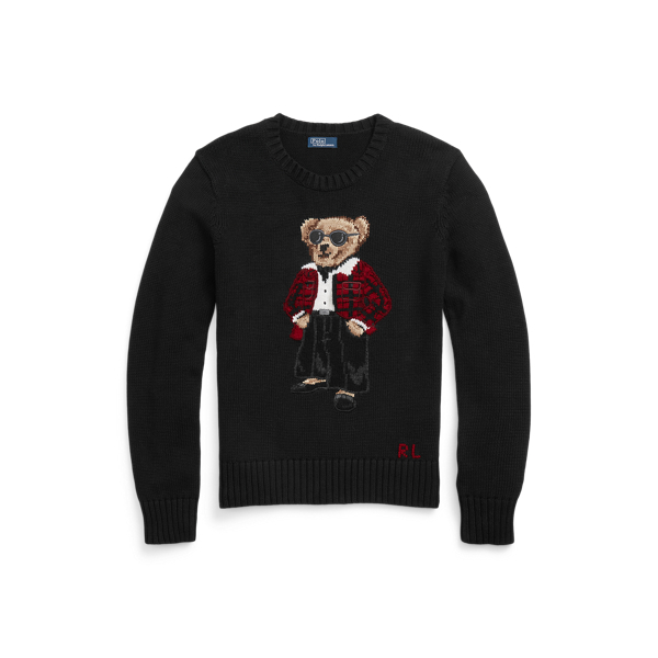 Baumwollpullover mit Polo Bear für Damen | Ralph Lauren® DE