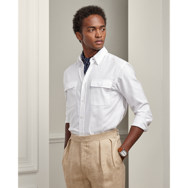 헤링본 트윌 셔츠 | Ralph Lauren® Korea