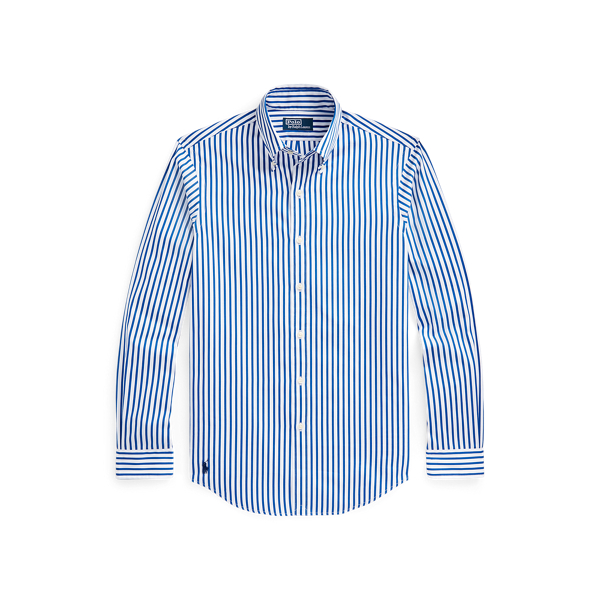 Custom fit gestreept poplin overhemd voor heren | Ralph Lauren® NL
