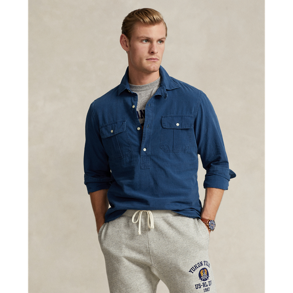 Classic Fit Indigo Popover Workshirt for Men | Ralph Lauren® UK