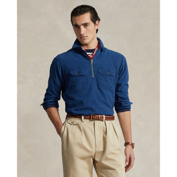 Classic Fit Indigo Popover Workshirt | Ralph Lauren® Australia