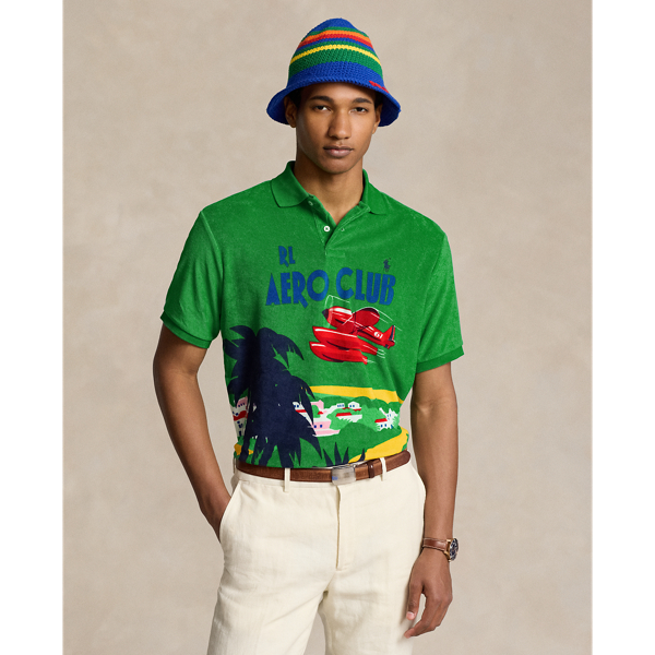 Classic Fit Terry Graphic Polo Shirt | Ralph Lauren® Australia