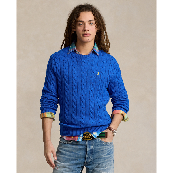 Cable-Knit Cotton Jumper | Ralph Lauren UK