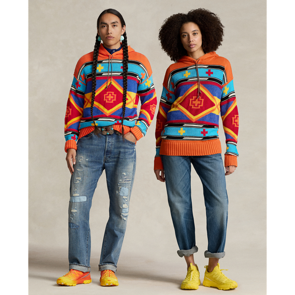 Orange Multi PRL x Naiomi Glasses Hooded Sweater Polo Ralph Lauren 1