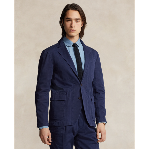 Tailored Washed Twill Suit Jacket for Men | Ralph Lauren® UK