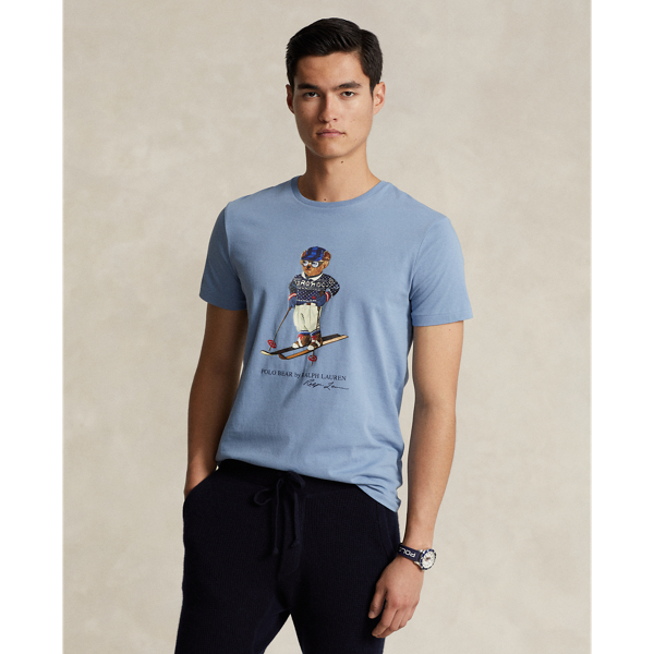 Custom Slim Fit Polo Bear Jersey T-Shirt for Men | Ralph Lauren® UK