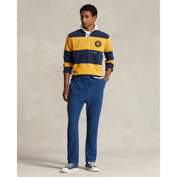 Indigo-Dyed Mesh Drawstring Trouser for Men | Ralph Lauren® UK