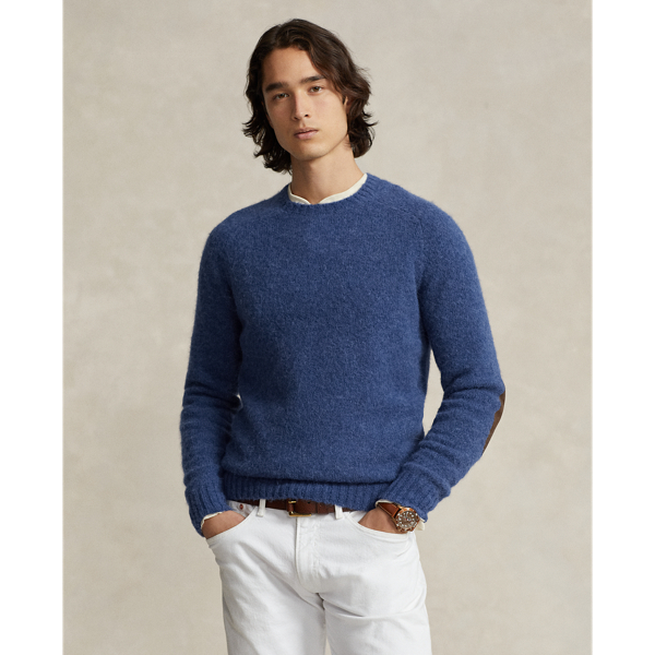 Pullover mit Wildlederaufnäher für Herren | Ralph Lauren® DE