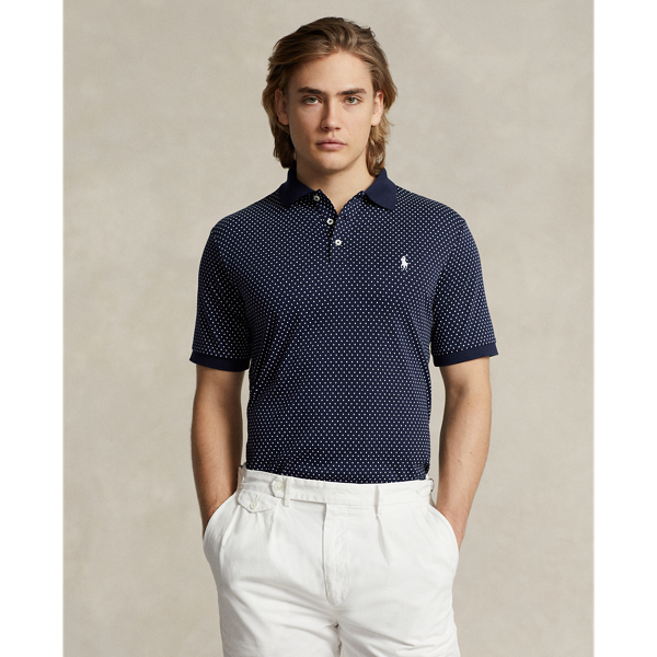 Preppy Dot/Refined Navy Classic Fit Dot Soft Cotton Polo Shirt Polo ...