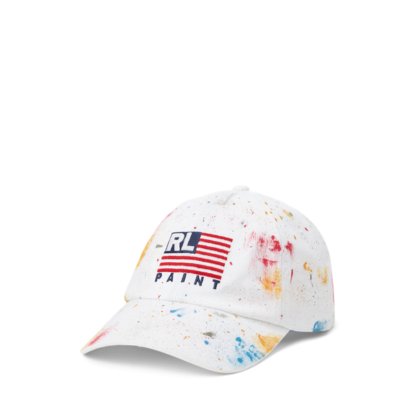 Paint-Splatter Twill Ball Cap for Men | Ralph Lauren® UK