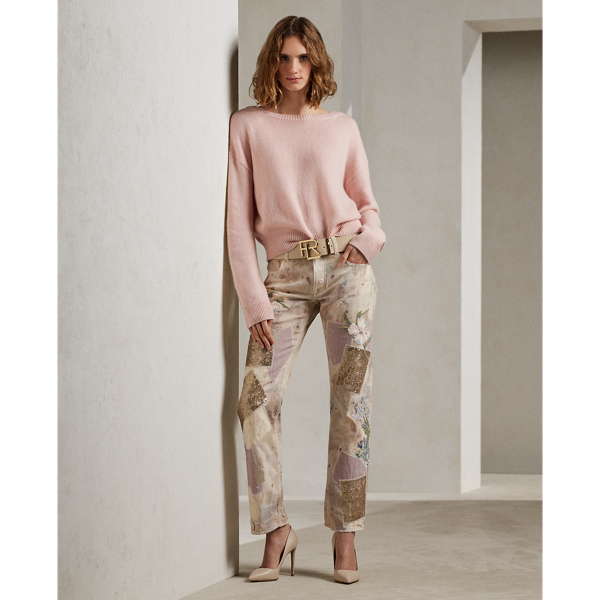 Lylah Embellished Patchwork Jean
