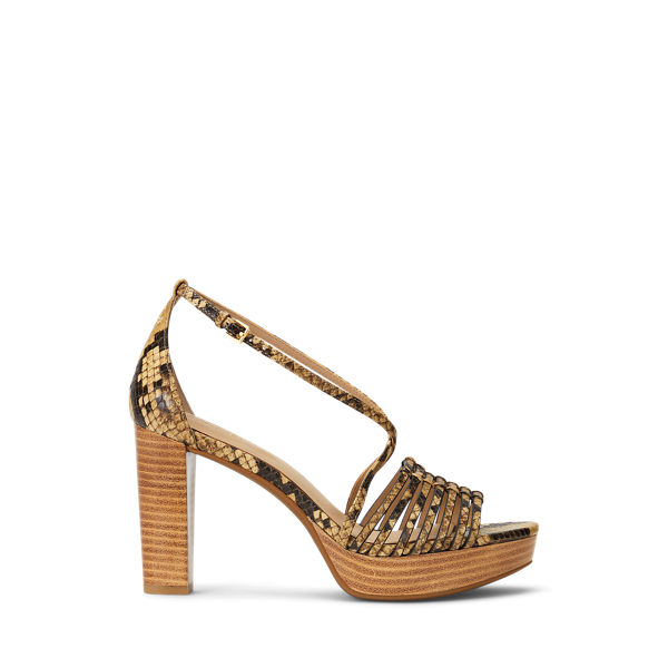 Sandales patin Shelby peau serpent vegan pour femme | Ralph Lauren® BE