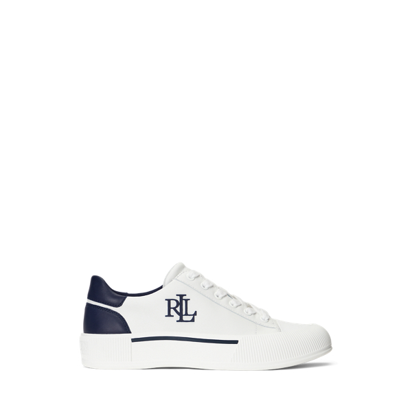 Daisie Leather Trainer for Women | Ralph Lauren® UK