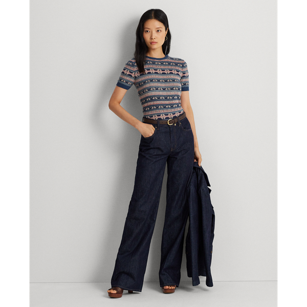 Mid Rise Wide Leg Jean