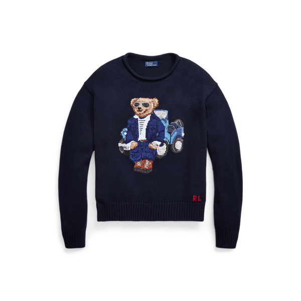 Baumwollpullover mit Polo Bear für Damen | Ralph Lauren® DE