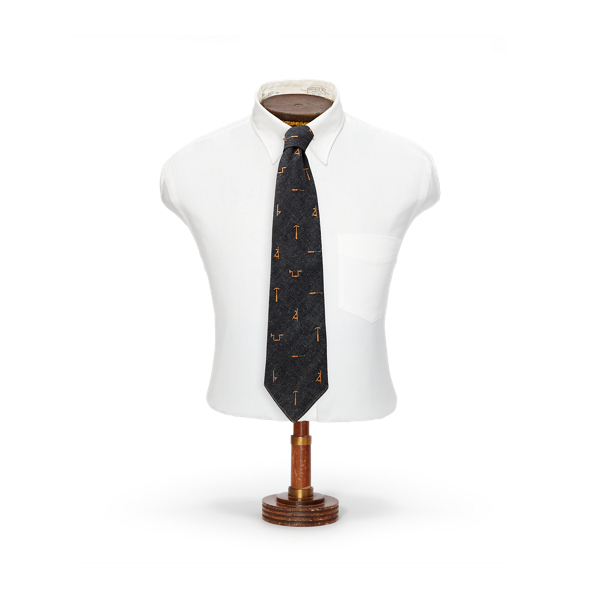 Corbata vaquera bordada a mano para Men | Ralph Lauren® ES