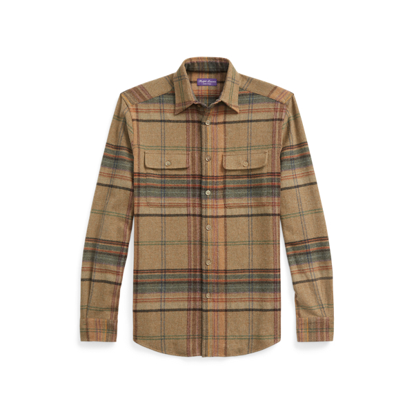 Chemise écossaise en sergé de laine pour homme | Ralph Lauren® BE