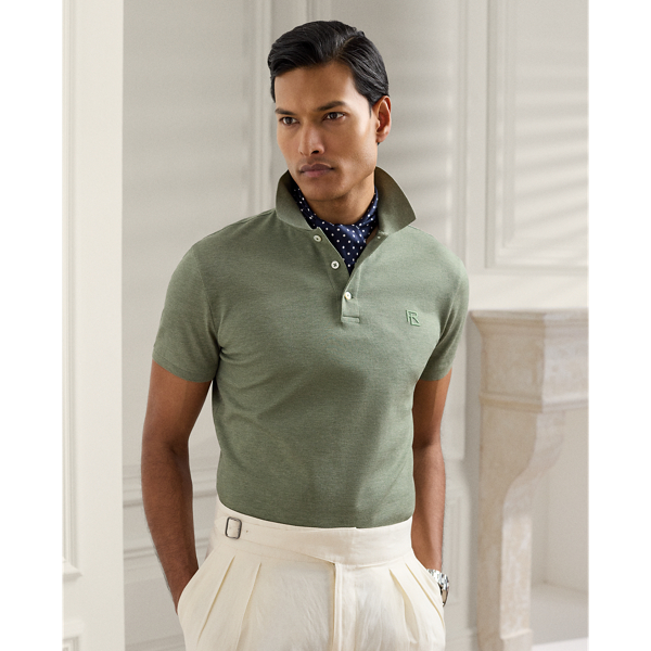 Custom Slim Fit Logo Pique Polo Shirt | Ralph Lauren® Australia