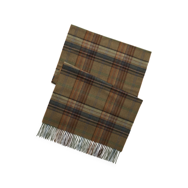Plaid Cashmere Scarf for Men | Ralph Lauren® UK