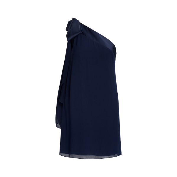 Georgette one-shoulder cocktailjurk voor dames | Ralph Lauren® NL